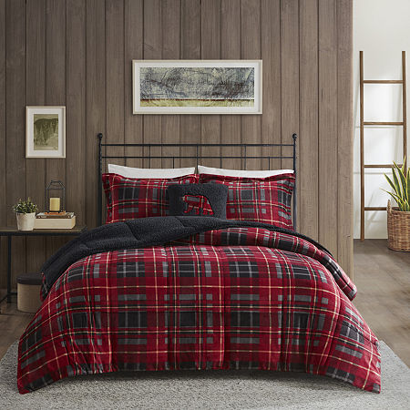 Click here for Woolrich Alton 4-Pc. Comforter Set  King - Red Pla... prices