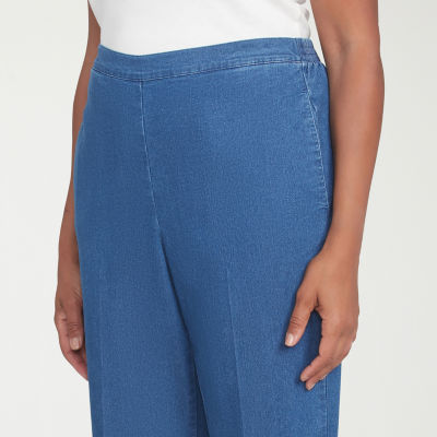 Alfred Dunner Lake Victoria Womens Mid Rise Straight Pull-On Pants ...