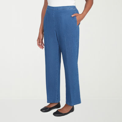 Alfred Dunner Lake Victoria Womens Mid Rise Straight Pull-On Pants ...