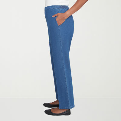 Alfred Dunner Lake Victoria Womens Mid Rise Straight Pull-On Pants ...