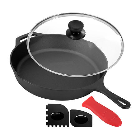 Click here for MegaChef Pre-Seasoned Cast Iron 12 Skillet with Gl... prices
