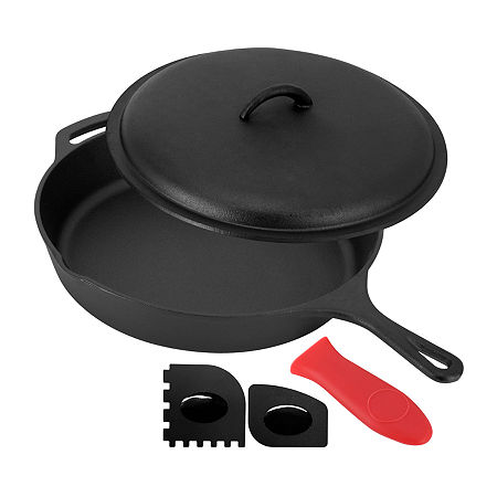 Click here for MegaChef Pre-Seasoned Cast Iron 12 Skillet with Li... prices
