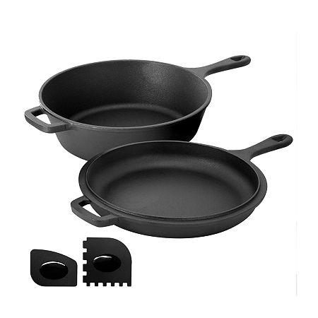 Click here for MegaChef Pre-Sesoned Cast Iron 2-In-1 Cookware Set... prices