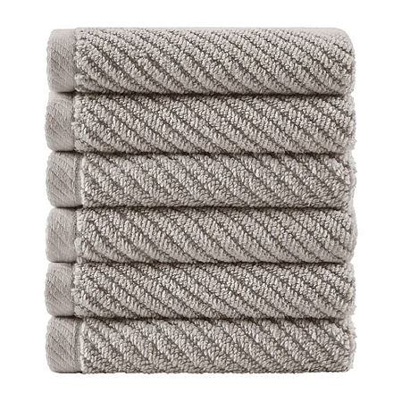 Click here for Madison Park Diagonal Ribbed Cotton 6-Pc. Washclot... prices