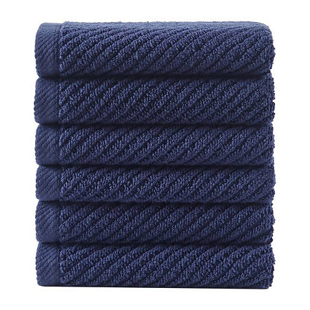 Click here for Madison Park Diagonal Ribbed Cotton 6-Pc. Washclot... prices