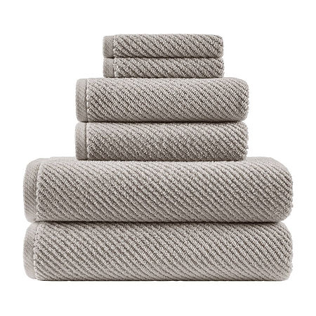 Click here for Madison Park Diagonal Ribbed Cotton 6-Pc. Towel Se... prices