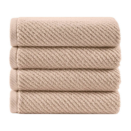 Click here for Madison Park Diagonal Ribbed Cotton 4-Pc. Hand Tow... prices