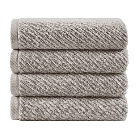 Click here for Madison Park Diagonal Ribbed Cotton 4-Pc. Hand Tow... prices