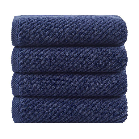 Click here for Madison Park Diagonal Ribbed Cotton 4-Pc. Hand Tow... prices