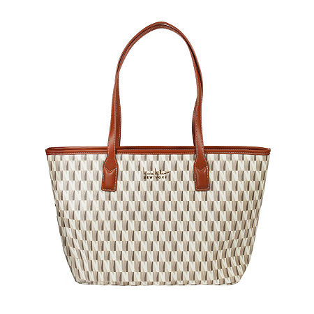 Click here for Nicole Miller Monogram Tote Bag  One Size  White prices