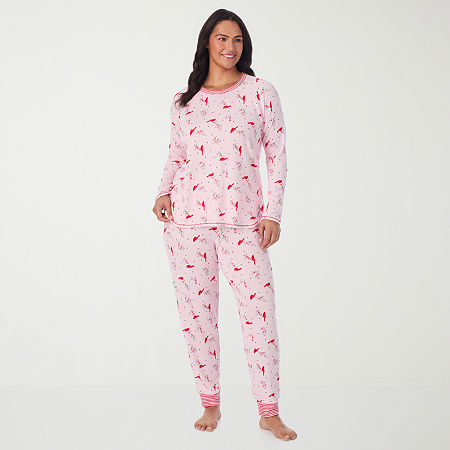 Click here for Cuddl Duds Womens Round Neck Long Sleeve 2-pc. Plu... prices