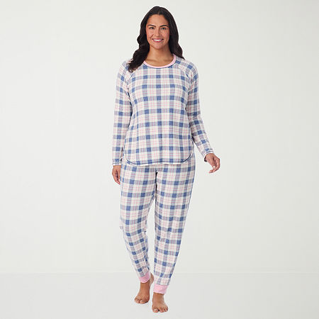 Click here for Cuddl Duds Womens Round Neck Long Sleeve 2-pc. Plu... prices