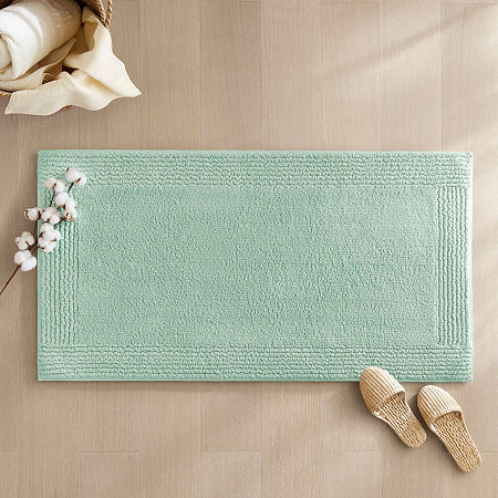 Madison Park Signature Splendor Reversible Tufted Cotton Bath Rug  17 x 24 - Green