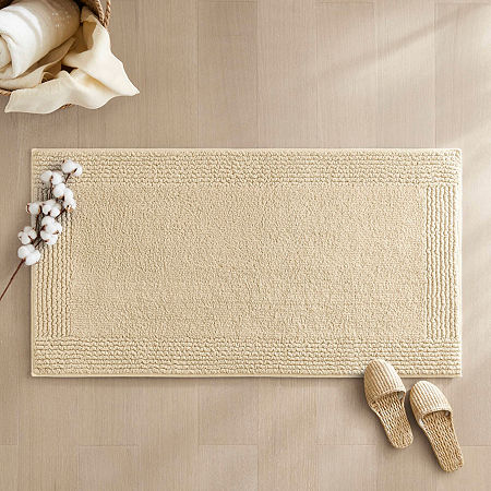 Madison Park Signature Splendor Reversible Tufted Cotton Bath Rug  24 x 60 - Natural
