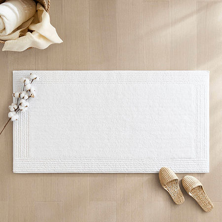 Madison Park Signature Splendor Reversible Tufted Cotton Bath Rug  24 x 44 - White