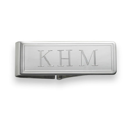 Click here for Personalized Border Detail Hinged Money Clip  One... prices