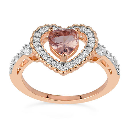 Click here for Womens Simulated Pink Morganite 18K Rose Gold Over... prices