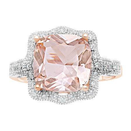 Click here for Womens 3MM Simulated Pink Morganite 18K Rose Gold... prices