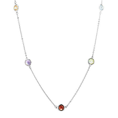 Click here for Womens Genuine Multi Color Sterling Silver 18 Inch... prices