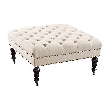 Click here for Isabelle Square Tufted Ottoman  One Size  White prices