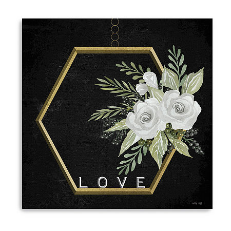 Click here for Lumaprints Geometric Hexagon Muted Floral Giclee C... prices