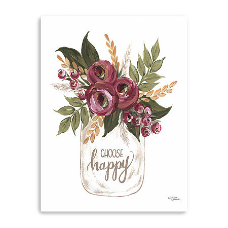 Click here for Lumaprints Choose Happy Flowers Giclee Canvas Art... prices