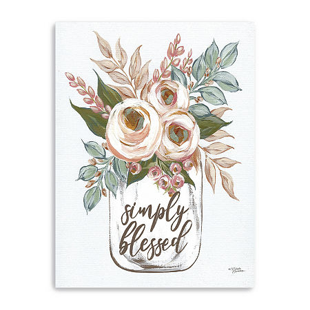 Click here for Lumaprints Simply Blessed Flowers Giclee Canvas Ar... prices