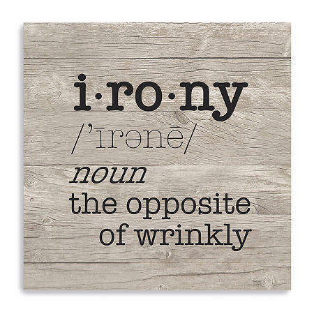 Click here for Lumaprints Laundry Room Humor I-Irony Giclee Canva... prices