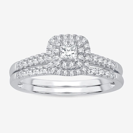 Click here for 1/2 CT.T.W. Natural Diamond Cushion Shape Side Sto... prices