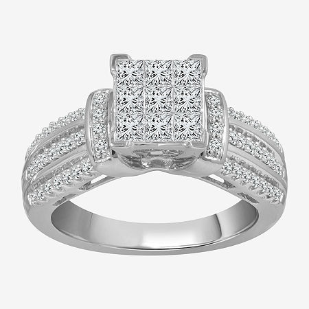 Click here for 1 CT.T.W. Natural Diamond Side Stone Engagement Ri... prices