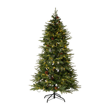 Click here for Glitzhome 6 Foot Pre-Lit Fir Christmas Tree  One S... prices