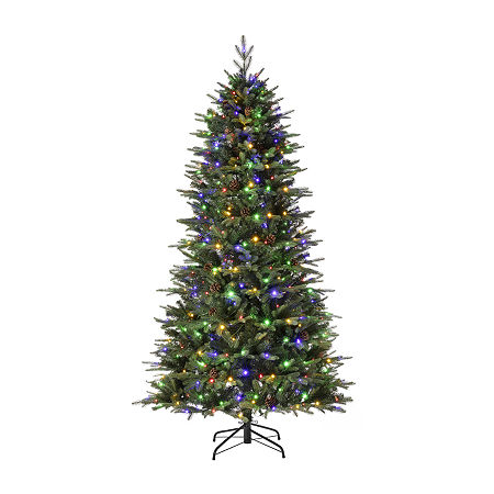 Click here for Glitzhome 7 Foot Pre-Lit Fir Christmas Tree  One S... prices