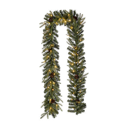 Click here for Glitzhome Greenery & Pine Cone Pre-Lit Indoor Chri... prices