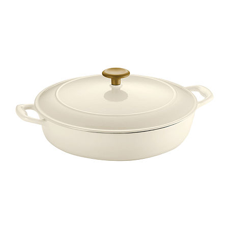 Tramontina Bestow 4-Quart Cast Iron Enameled Braiser with Lid - Ivory