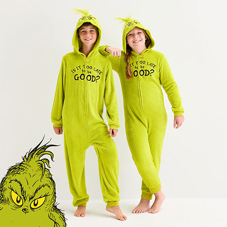 Click here for Little & Big Kid Unisex Dr. Seuss Grinch Fleece Ho... prices