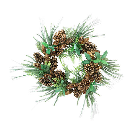 Click here for Green Foilage with Mixed Pinecones Artificial Chri... prices