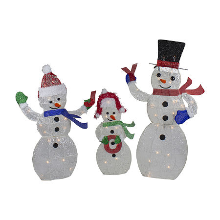 Click here for Northlight Lighted Mesh Snowmen Joy Christmas Yard... prices