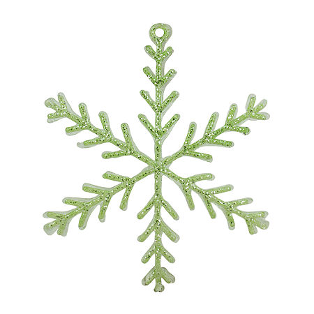 Click here for 8.75 Green and Clear Glittered Snowflake Christmas... prices