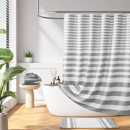 Click here for Madison Park Ariana Ombre Waffle Shower Curtain  7... prices