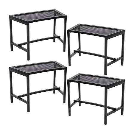 Click here for Sunnydaze 4 Pack Bench  One Size  Black prices