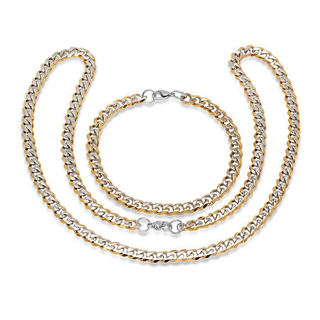 Click here for Mens 2-pc. 18K Gold over Stainless Steel Jewelry S... prices