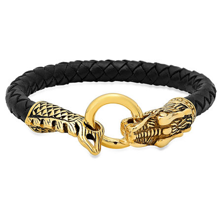 Click here for Mens 8 1/2 Inch 18K Gold over Stainless Steel Link... prices