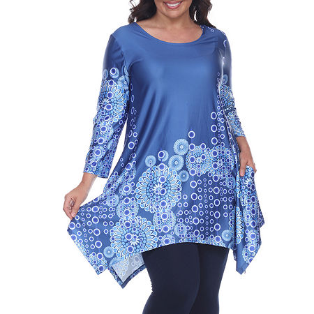 Click here for Plus Size White Mark Rella Tunic Top prices