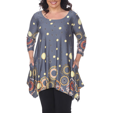 Click here for White Mark Plus Erie Womens Scoop Neck 3/4 Sleeve... prices