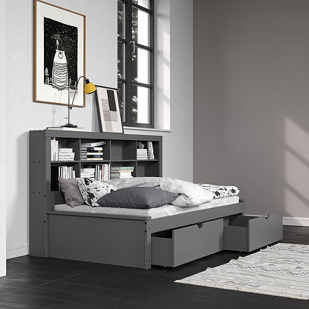 Click here for Bookcase Twin Daybed with Dual Underbed Drawers  O... prices
