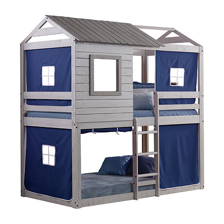 Click here for Deer Blind Twin over Twin Bunkbed with Tent  One S... prices