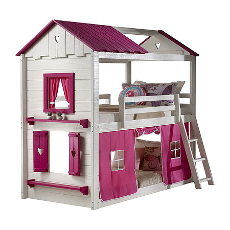 Click here for Sweetheart Twin over Twin Bunkbed with Pink Tent... prices