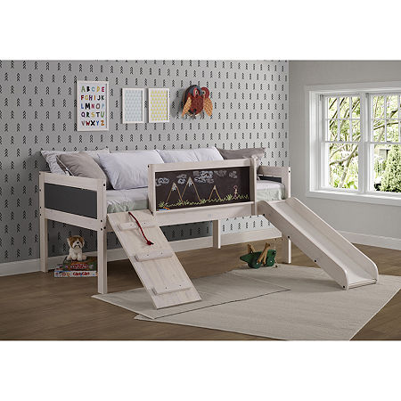Click here for Art & Play Twin Junior Low Loft Bed  One Size  Whi... prices