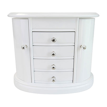 Click here for Mele & Co Heloise Wooden Jewelry Box - White prices