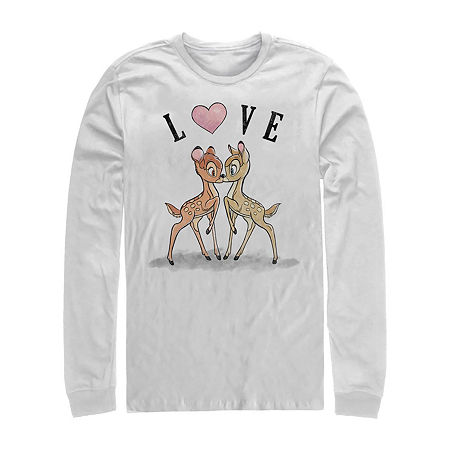 Click here for Mens Long Sleeve Bambi Graphic T-Shirt  Medium  Wh... prices